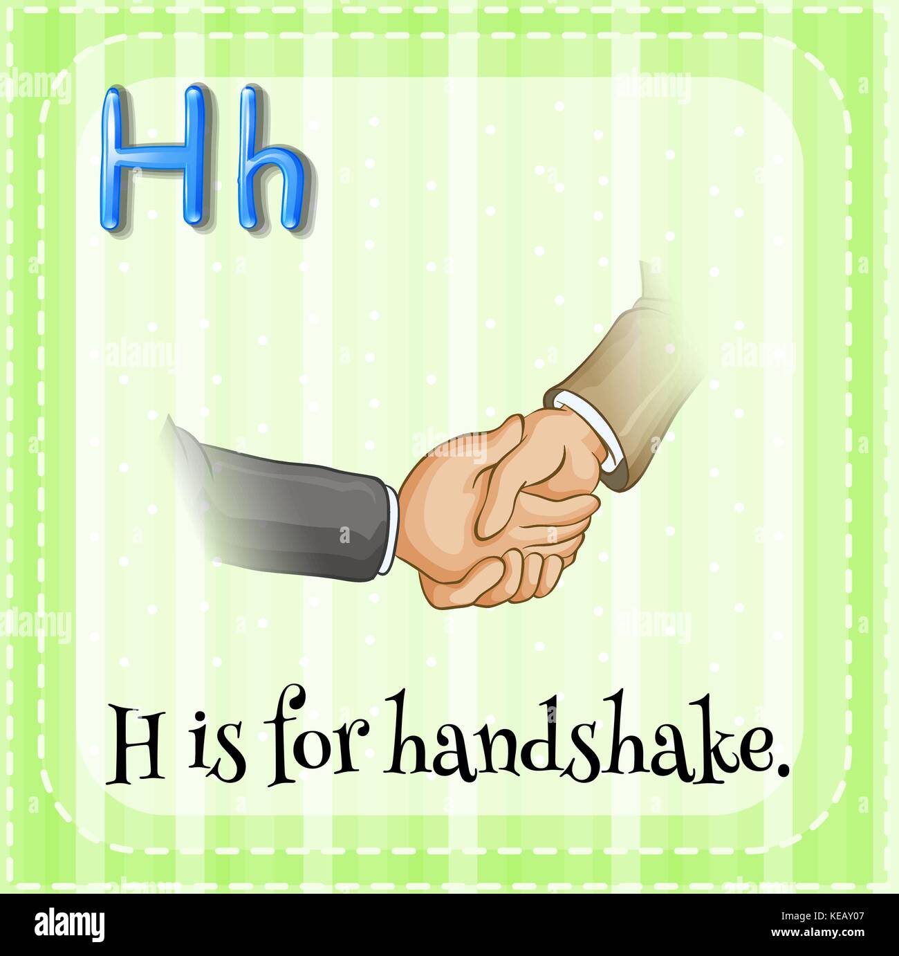 Flashcard alphabet H is for handshake Stock Vector Image & Art - Alamy