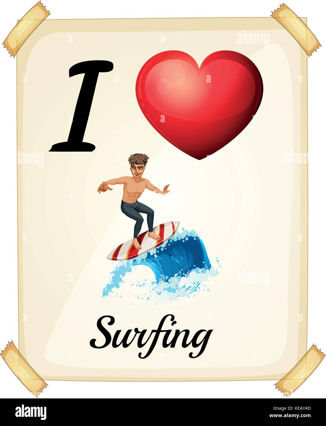 Surf love Stock Vector Images - Alamy