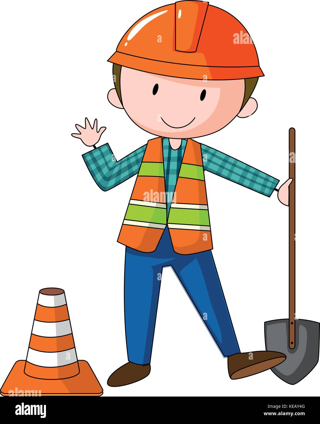 Alone worker Stock Vector Images - Alamy