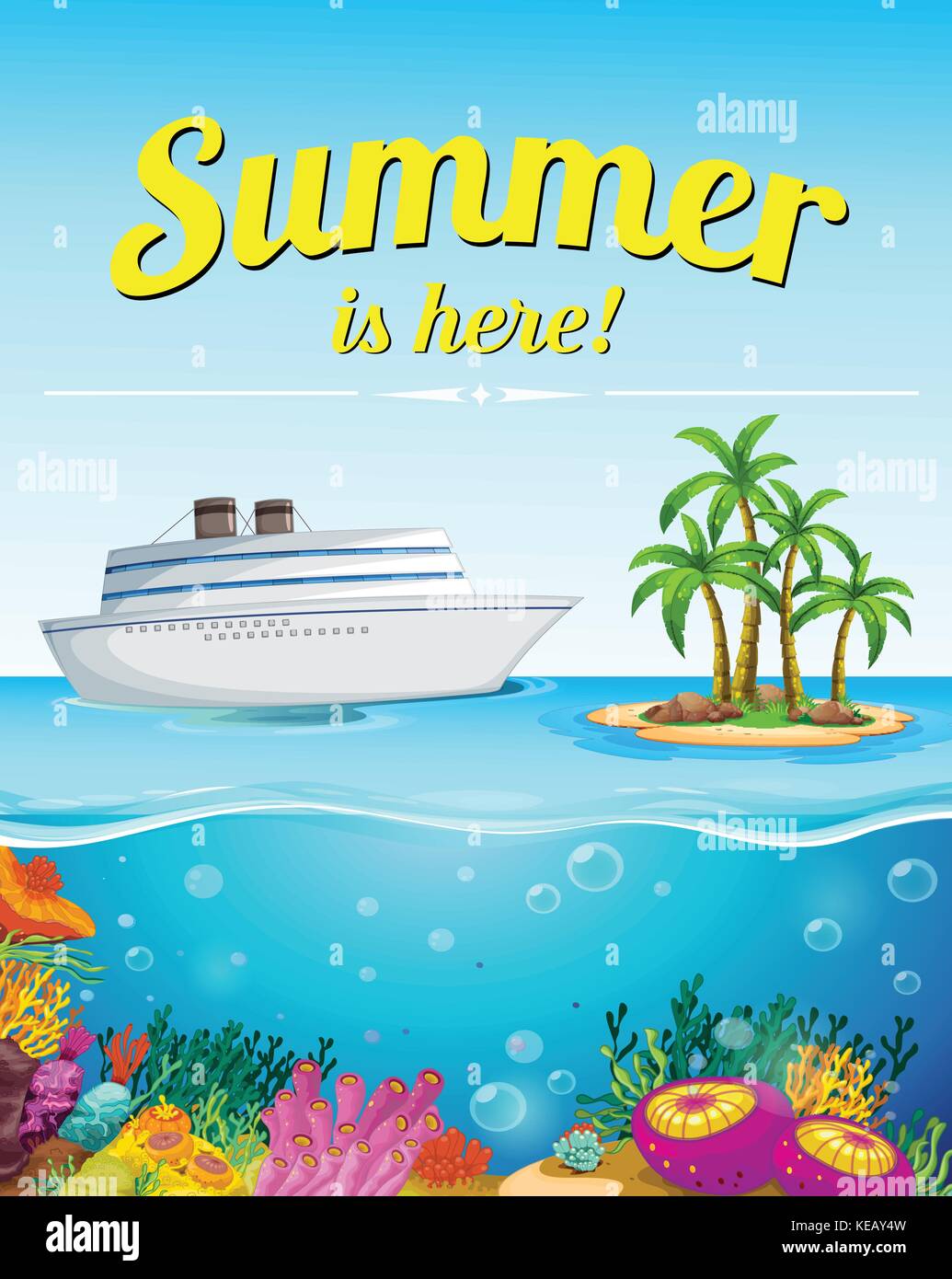 Illustration of summer holiday poster Stock Vector Image & Art - Alamy