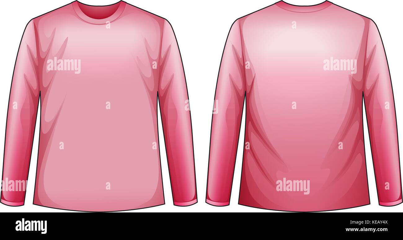 Cotton pink white shirt Stock Vector Images - Alamy