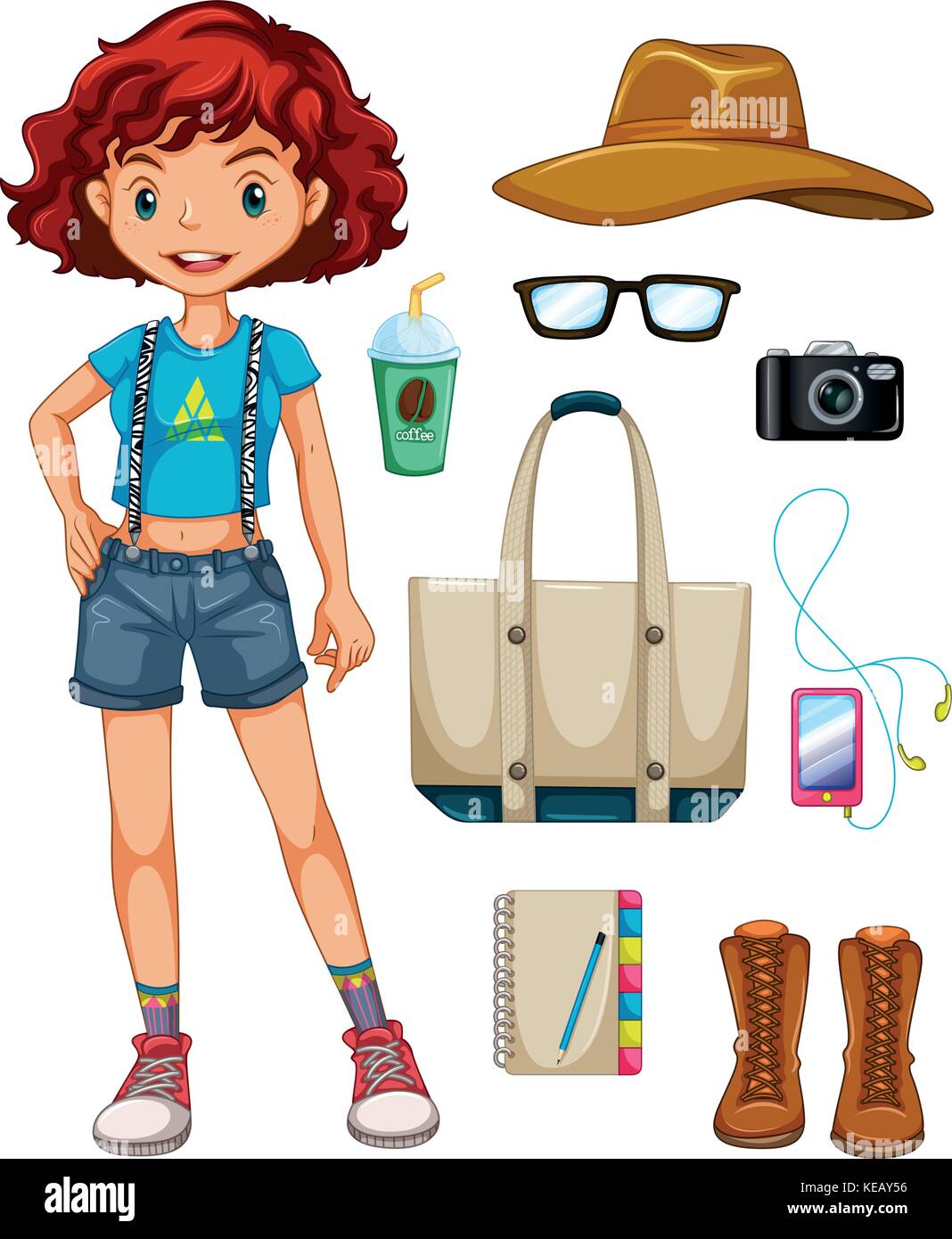 Girl camera bag Stock Vector Images - Alamy