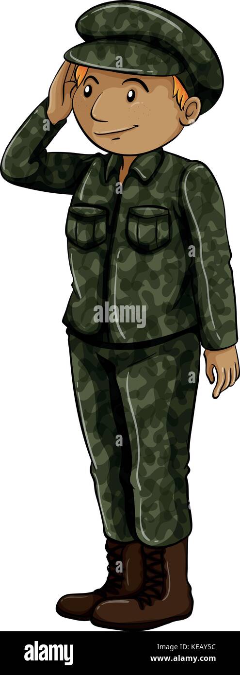 Illustration of a single soldier Stock Vector Image & Art - Alamy