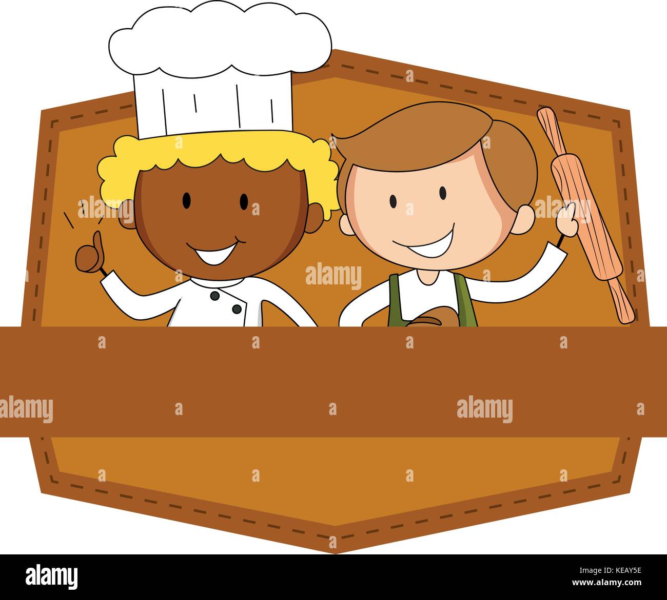 Male chef in bakery Stock Vector Images - Alamy