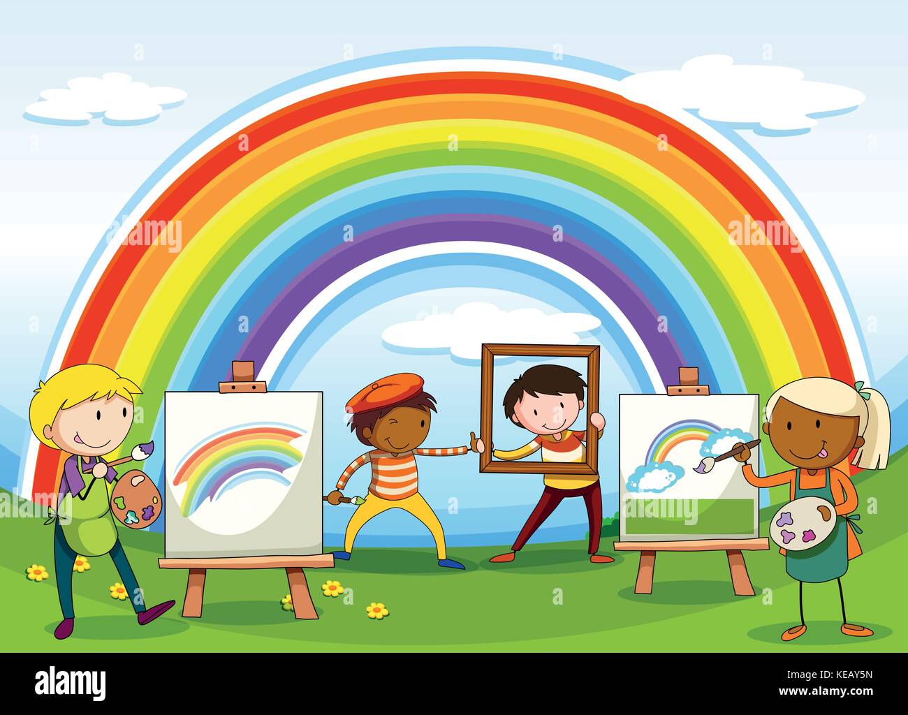 Three artists Stock Vector Images - Alamy