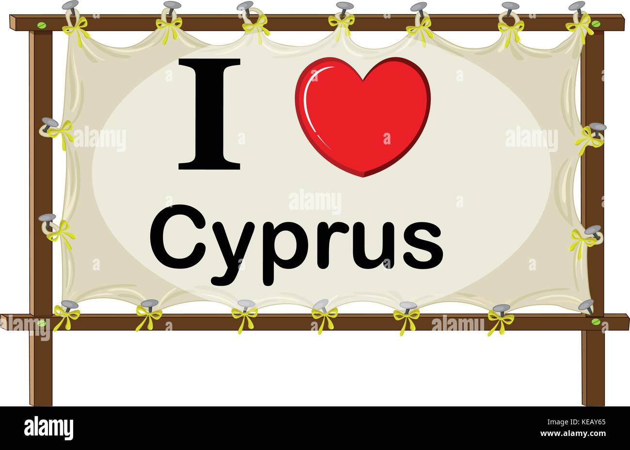 I love Cyprus sign in wooden frame Stock Vector Image & Art - Alamy