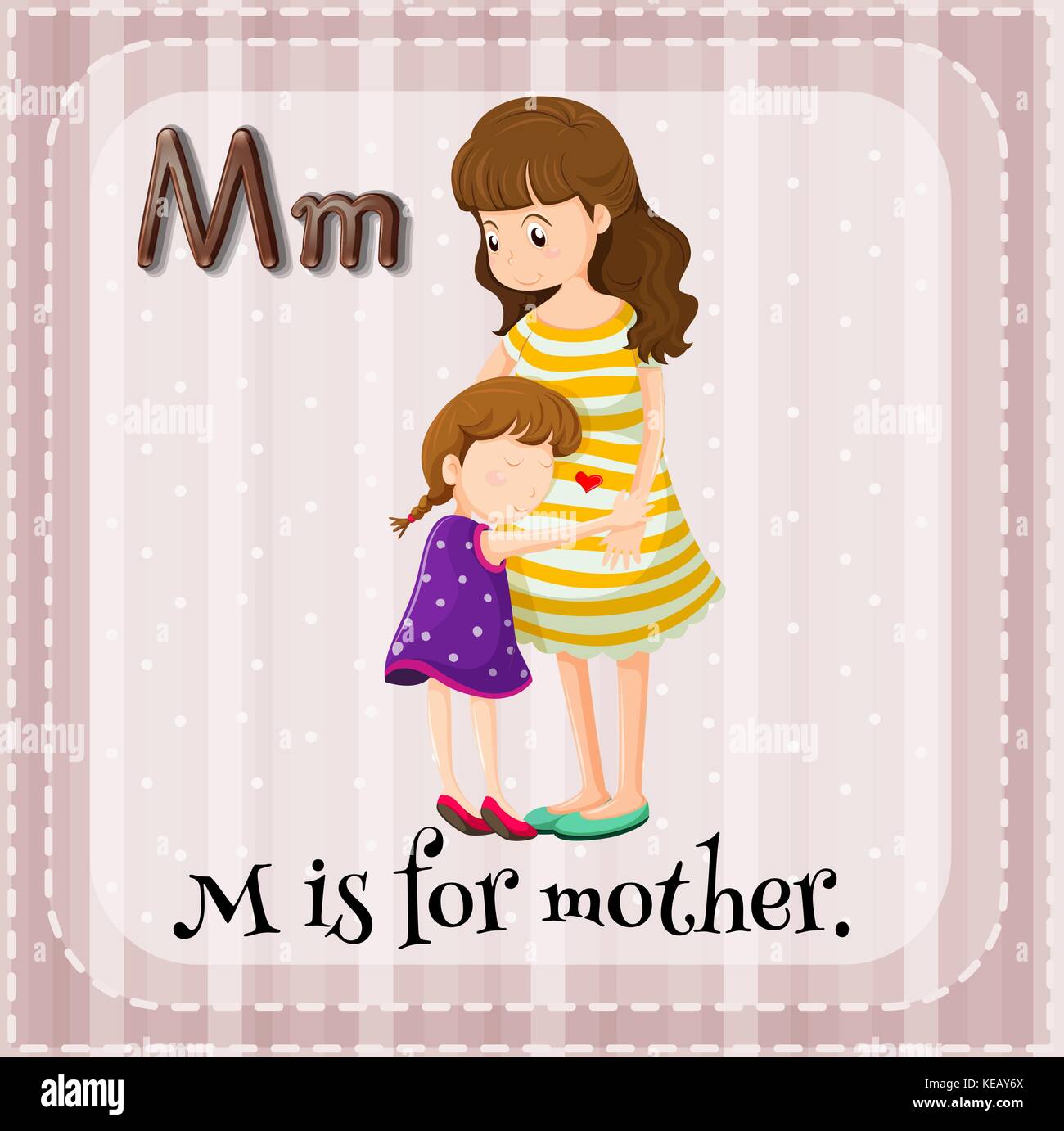 Mother hugging children Stock Vector Images - Alamy