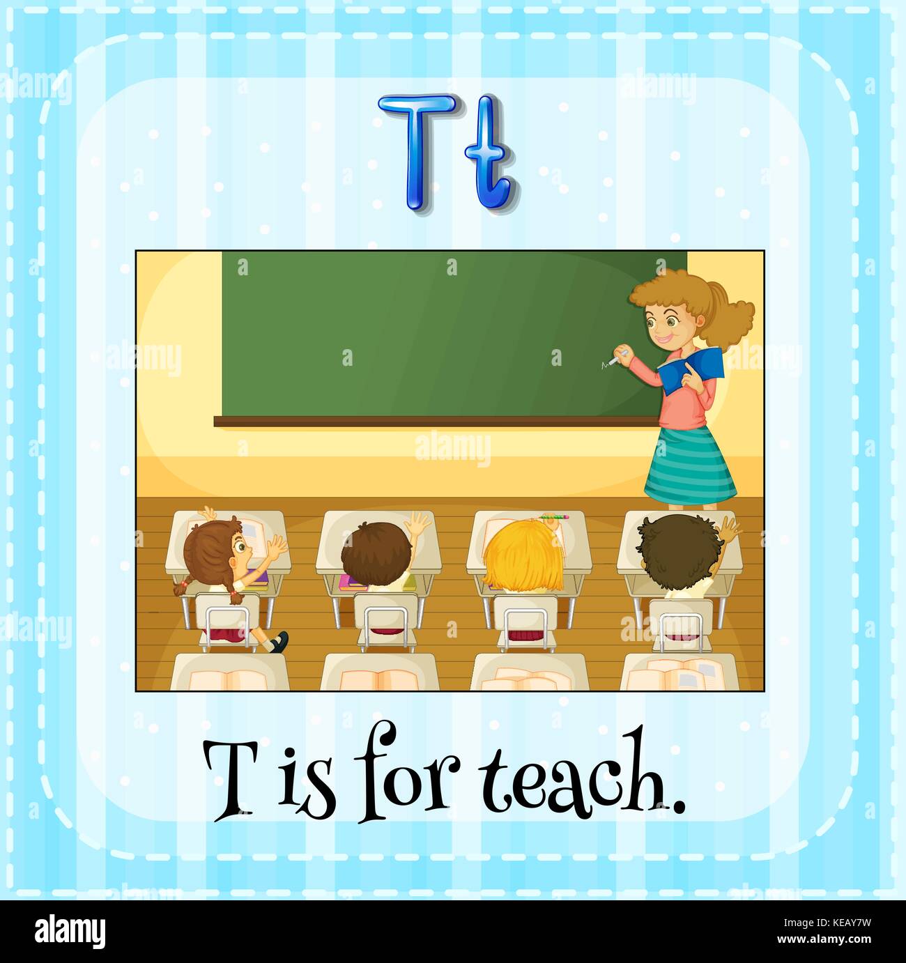 Flashcard letter T is for teach Stock Vector Image & Art - Alamy