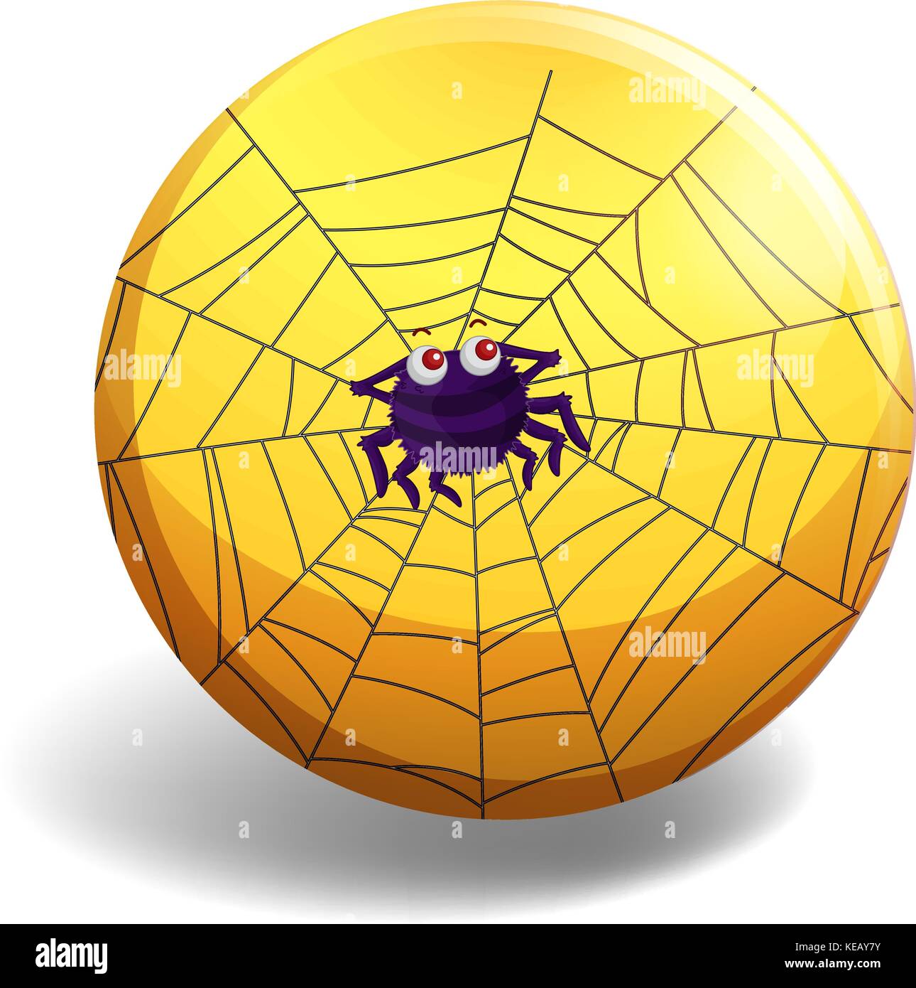 Cute spider making spider web Stock Vector Image & Art - Alamy