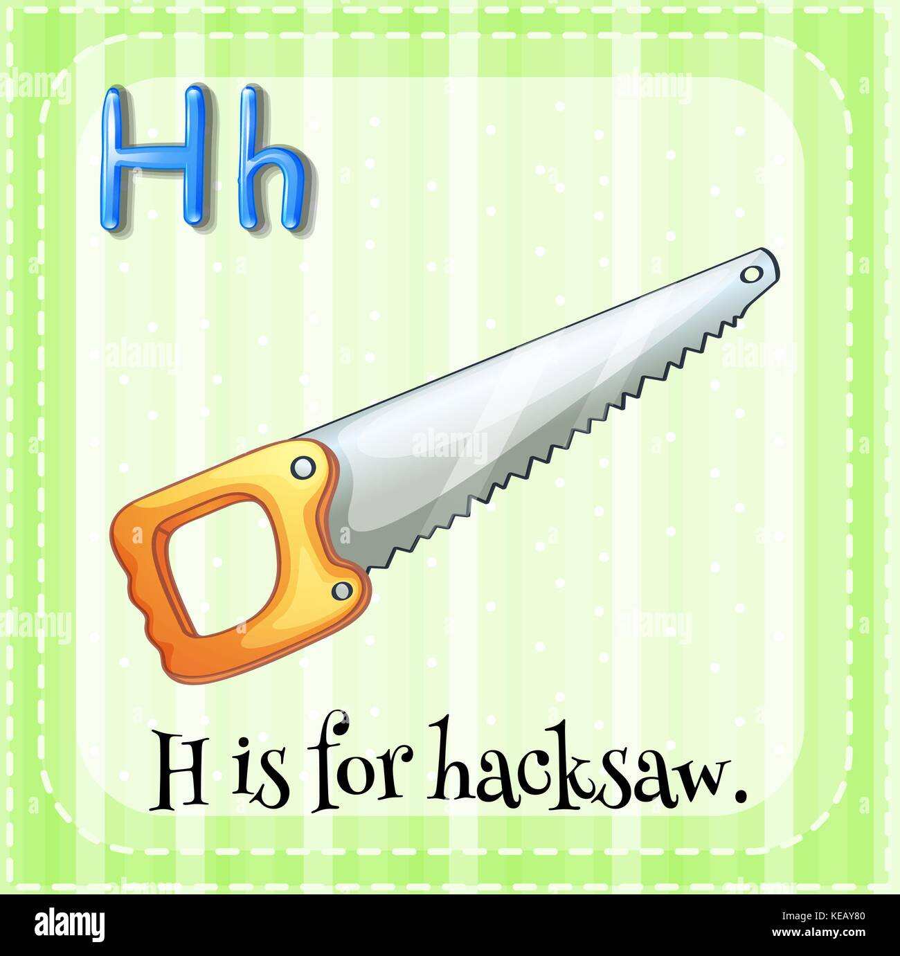 Flashcard letter H is for hacksaw Stock Vector Image & Art - Alamy