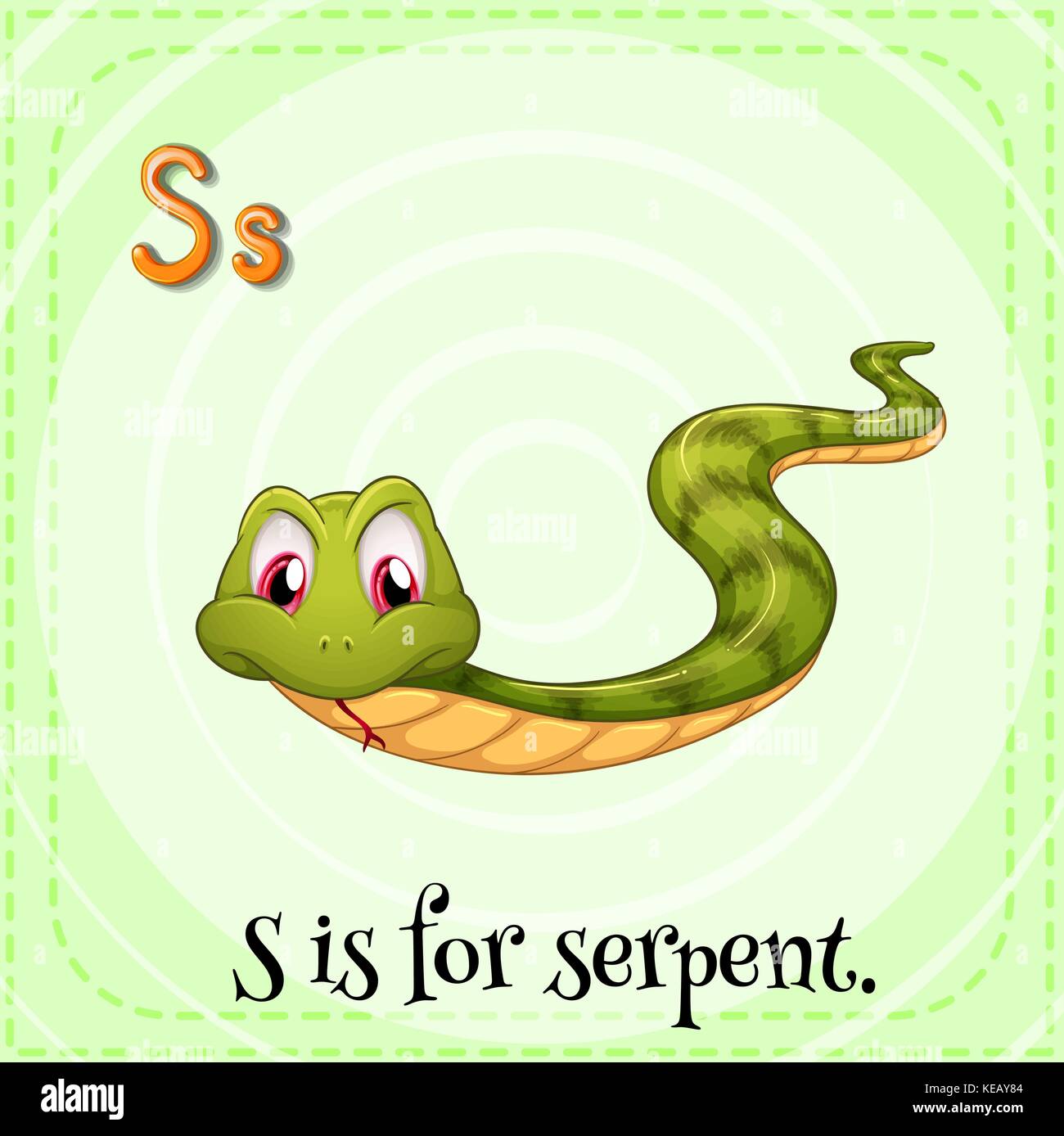 Flashcard letter S is for serpent Stock Vector Image & Art - Alamy