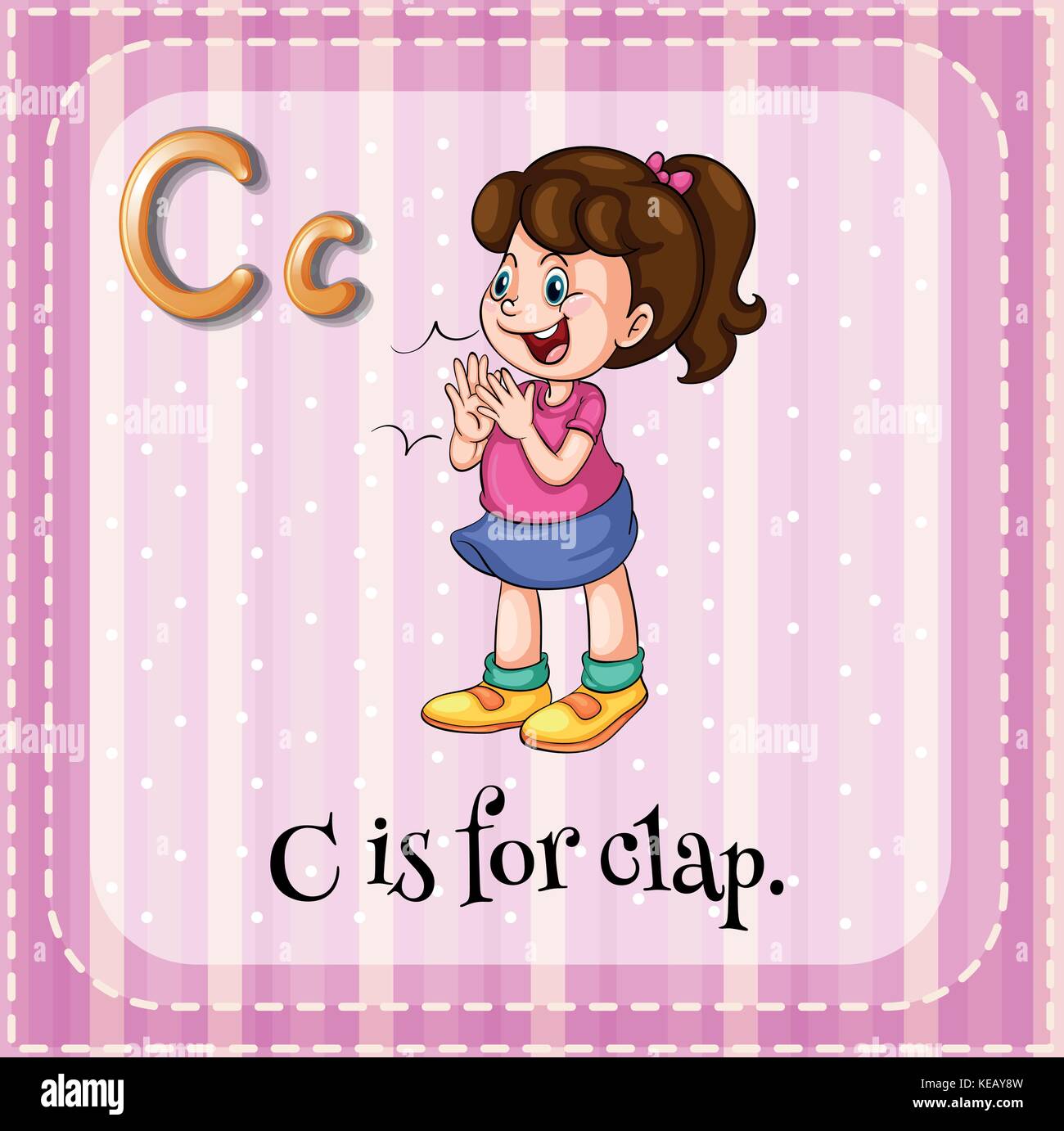 Flashcard letter C is for clap Stock Vector Image & Art - Alamy