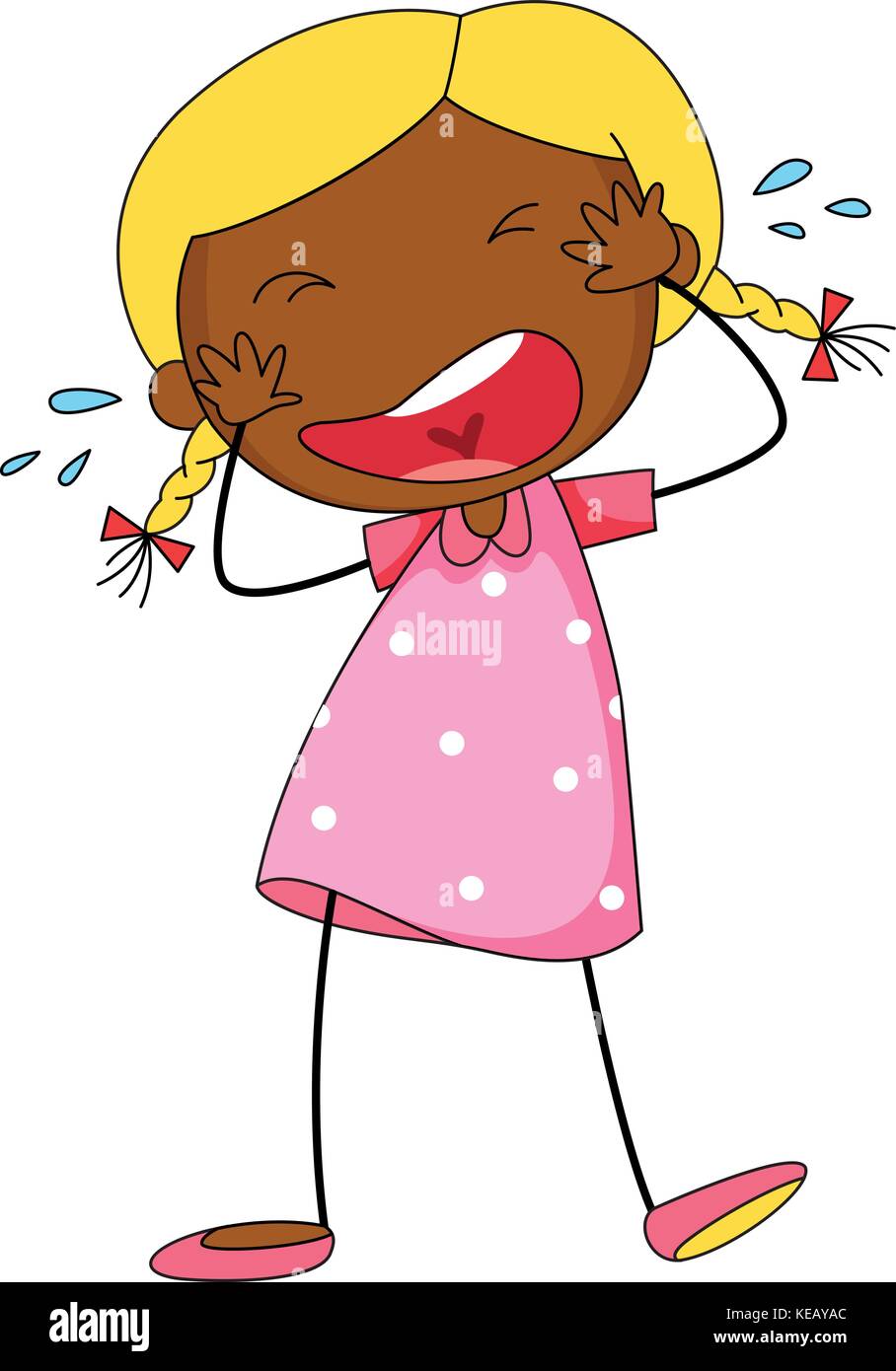 Closeup sad girl crying alone Stock Vector Image & Art - Alamy