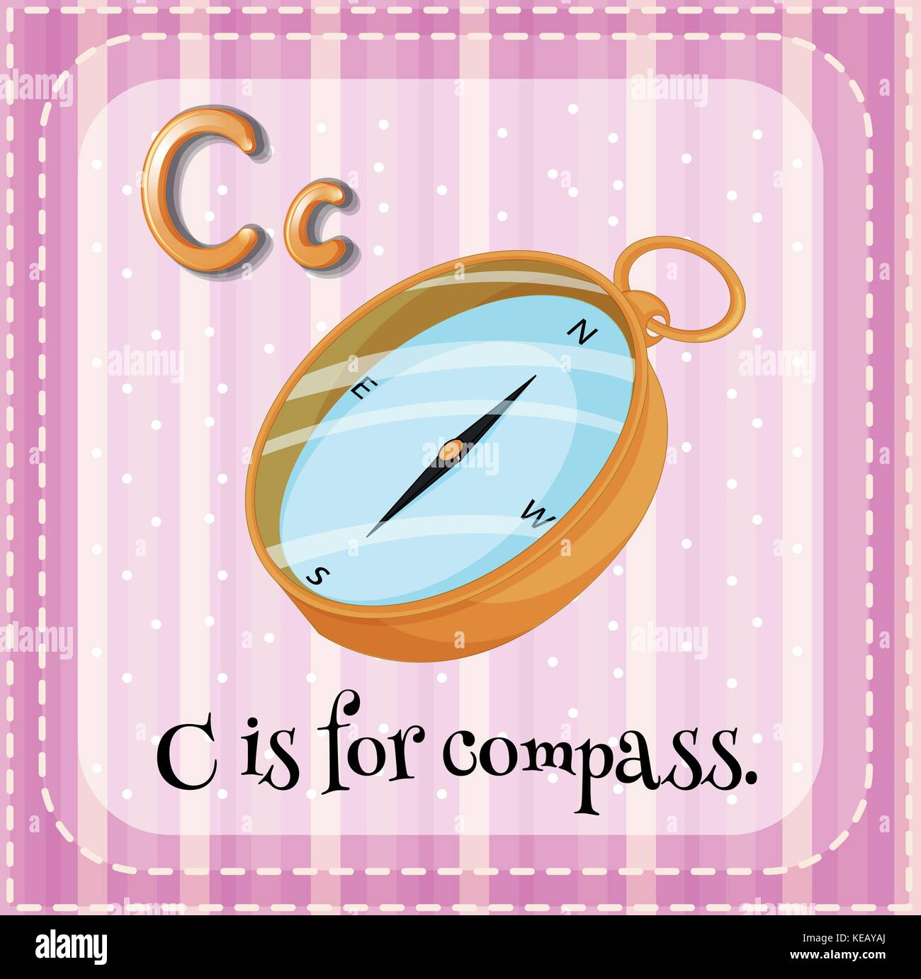 Flashcard letter C is for compass Stock Vector Image & Art - Alamy