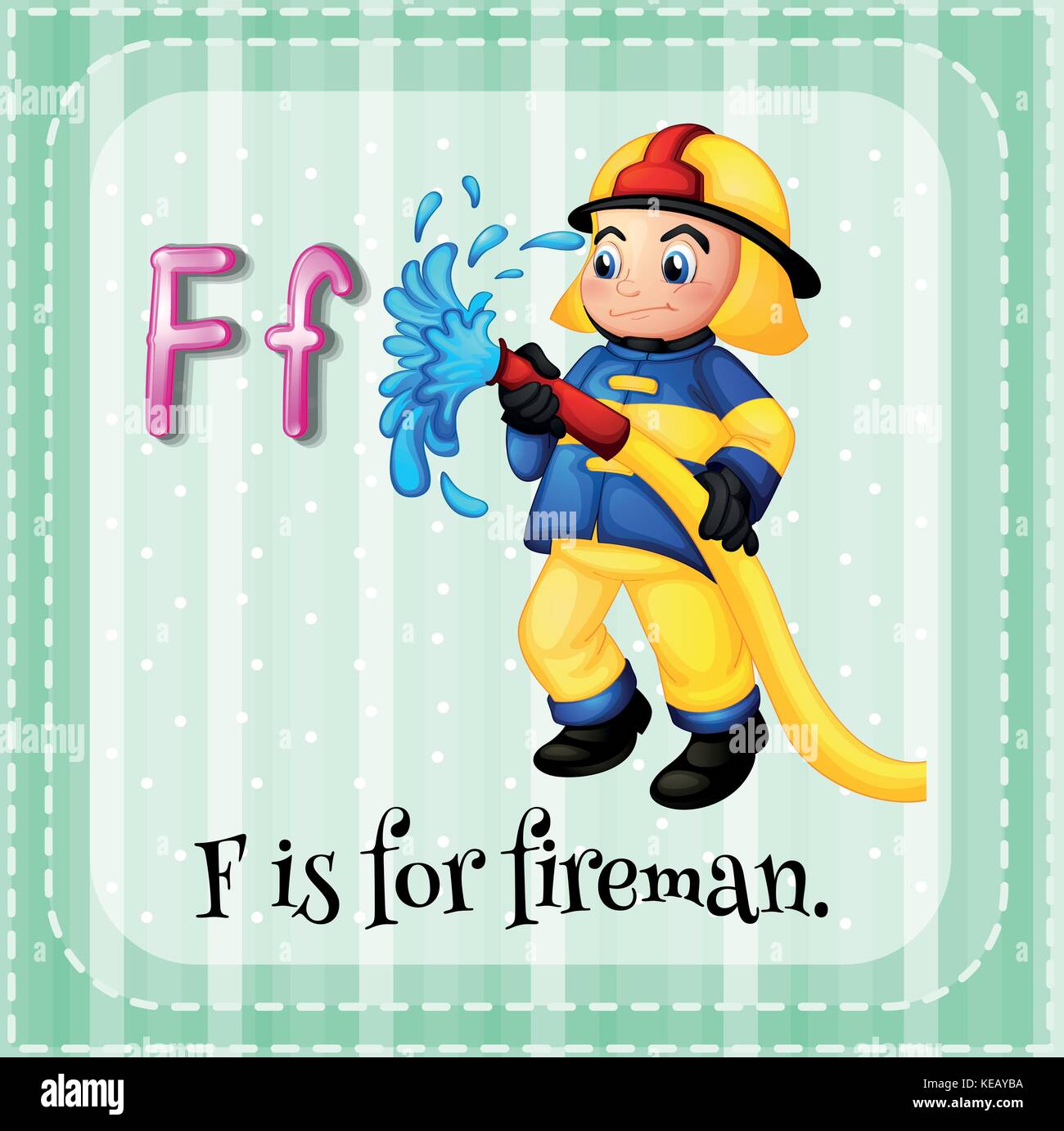 Children with fire and rescue hose Stock Vector Images - Alamy