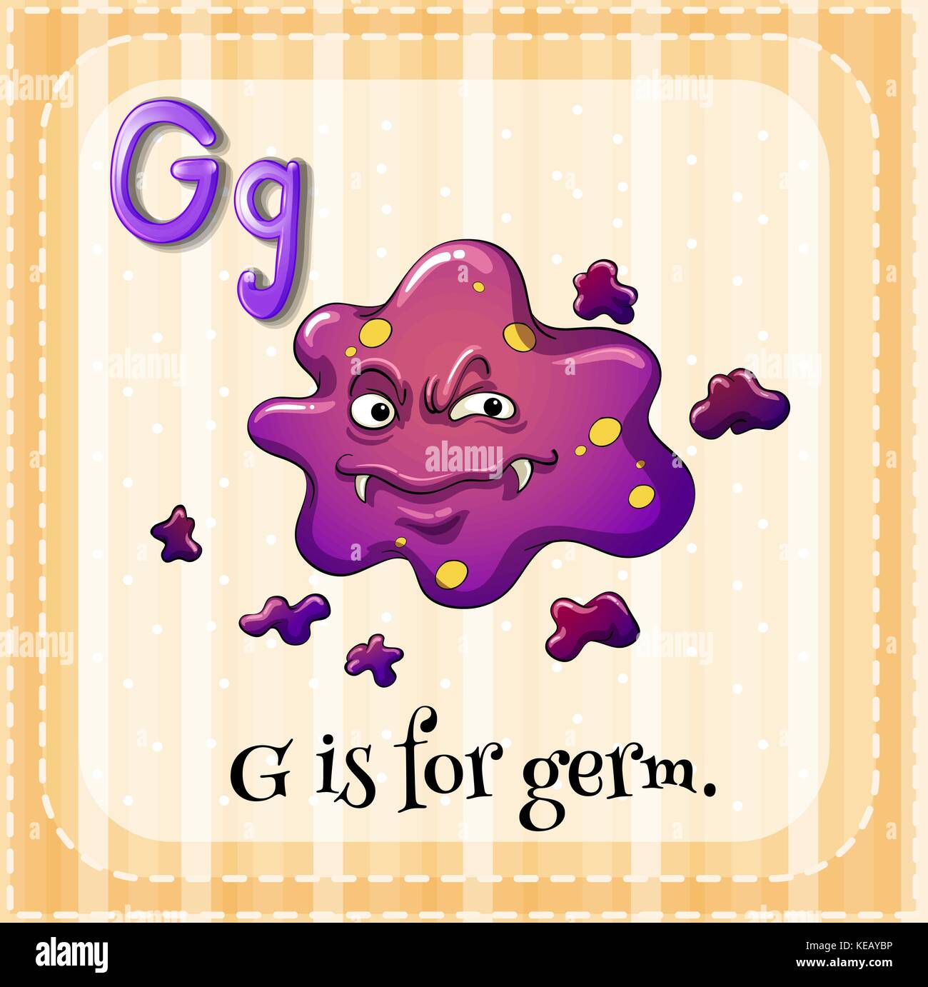 Flashcard letter G is for germ Stock Vector Image & Art - Alamy
