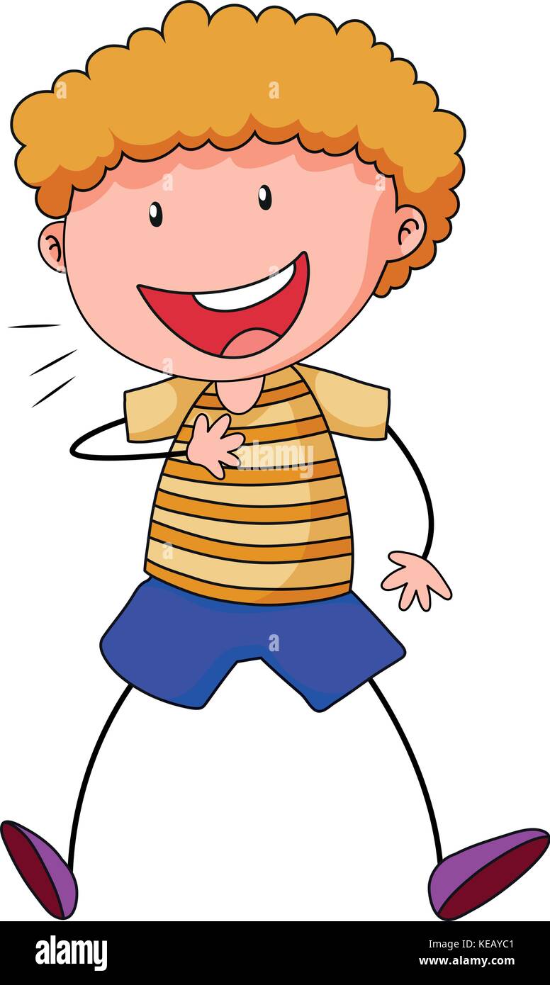 Close up happy boy smiling alone Stock Vector Image & Art - Alamy