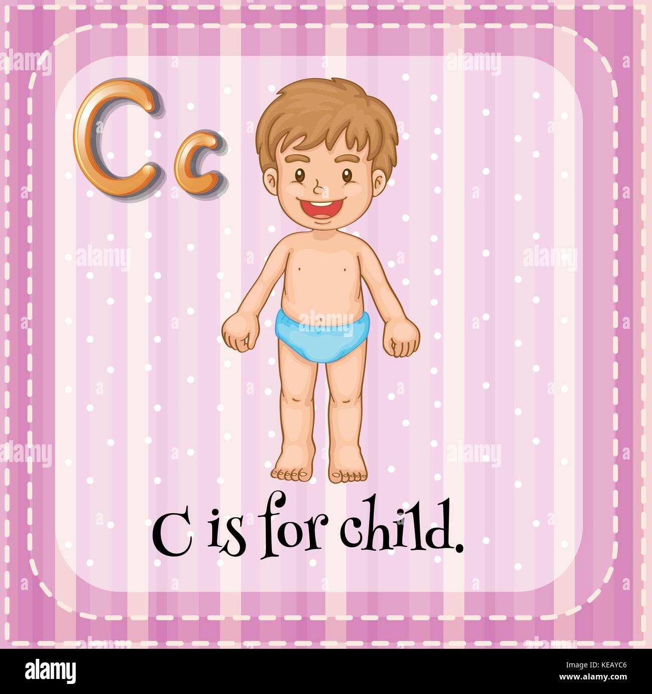 Flashcard of alphabet C is for child Stock Vector Image & Art - Alamy