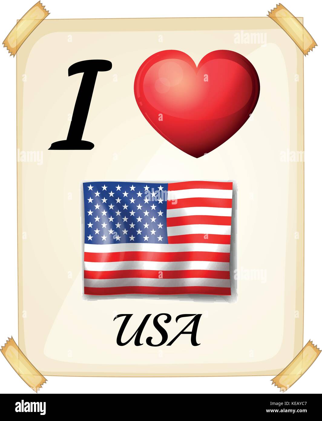 I love USA sign Stock Vector Image & Art - Alamy