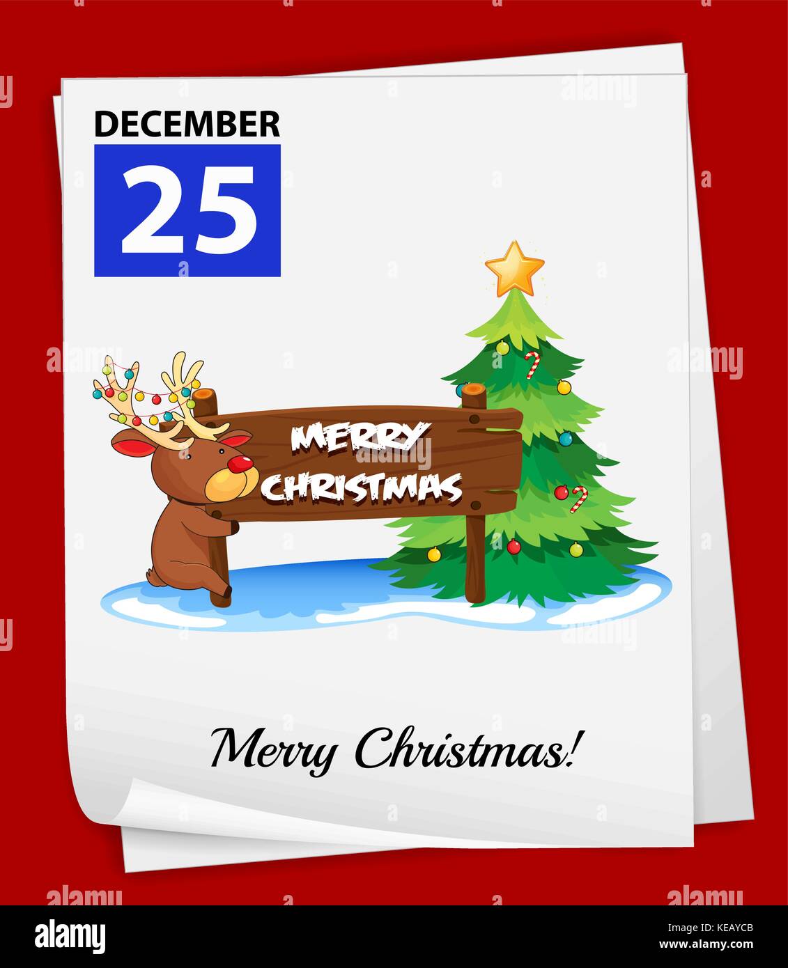 Illustration of December 25 Christmas Stock Vector Image & Art - Alamy