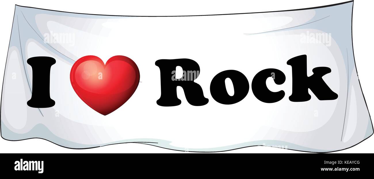 I love rock sign hanging on the wall Stock Vector Image & Art - Alamy