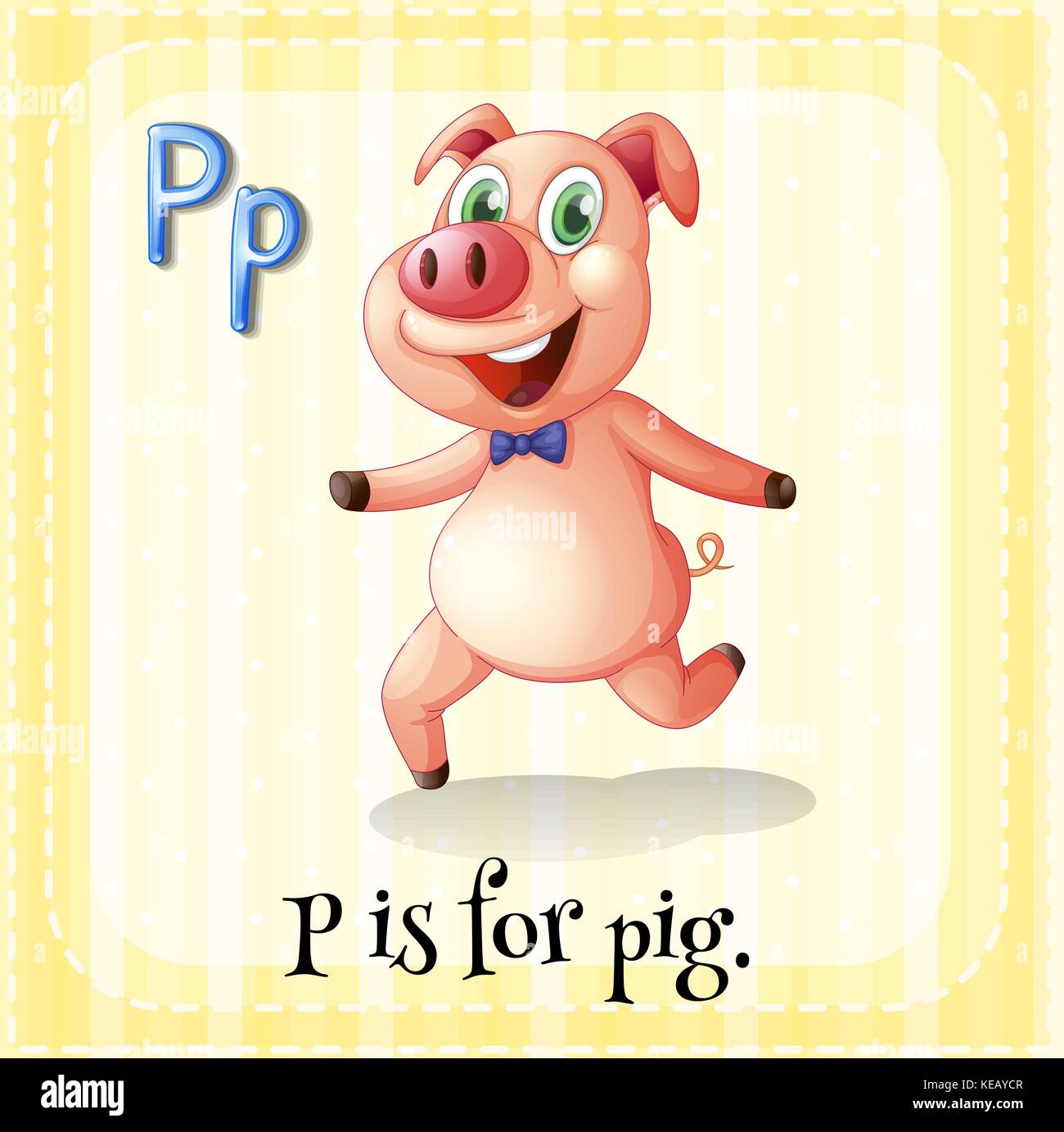 Flashcard letter p is for pig Stock Vector Image & Art - Alamy