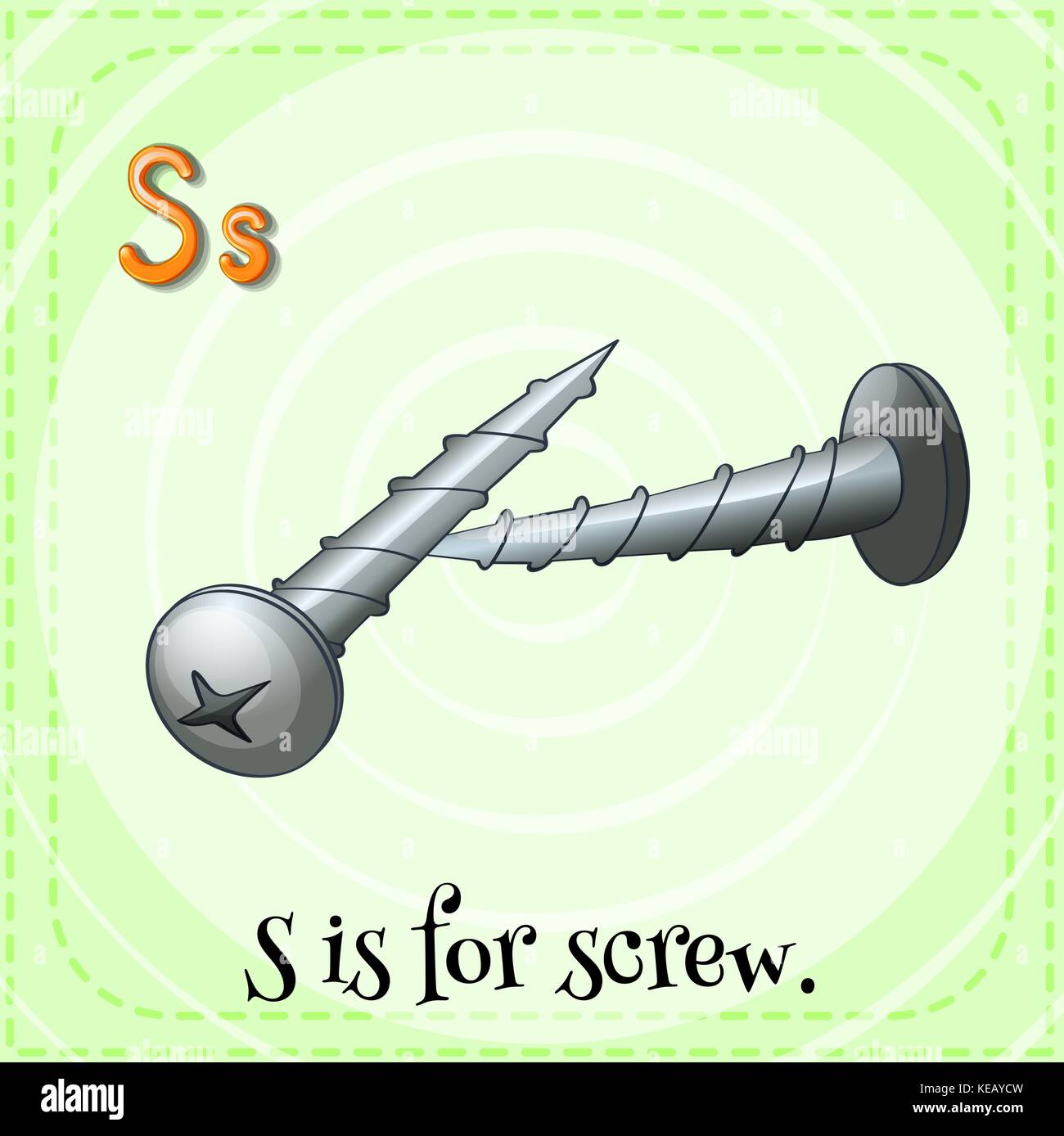 Illustration of a letter S is for screw Stock Vector Image & Art - Alamy