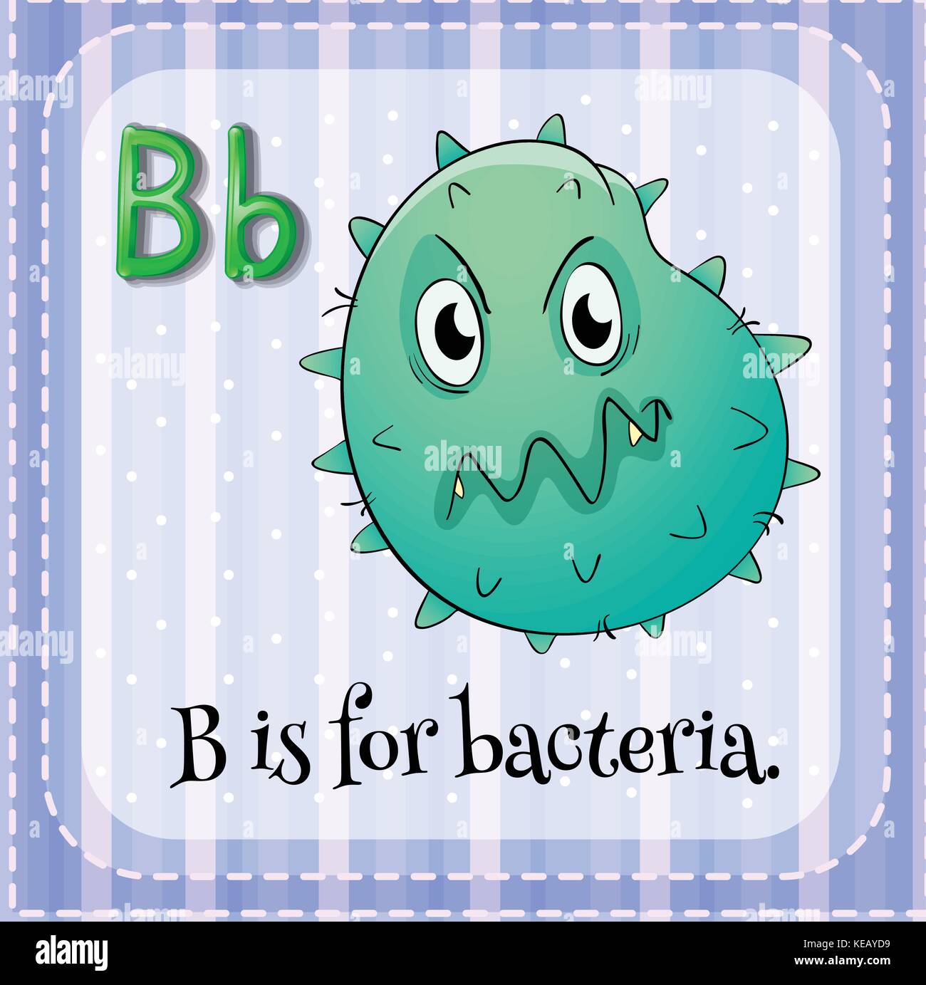 Flashcard letter B is for bacteria Stock Vector Image & Art - Alamy