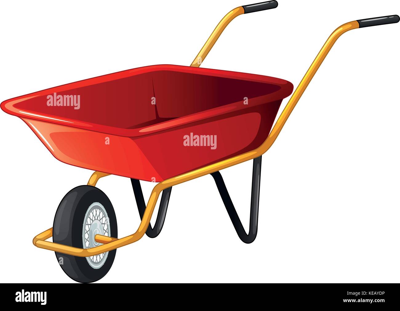 Red wheel barrow Stock Vector Images - Alamy