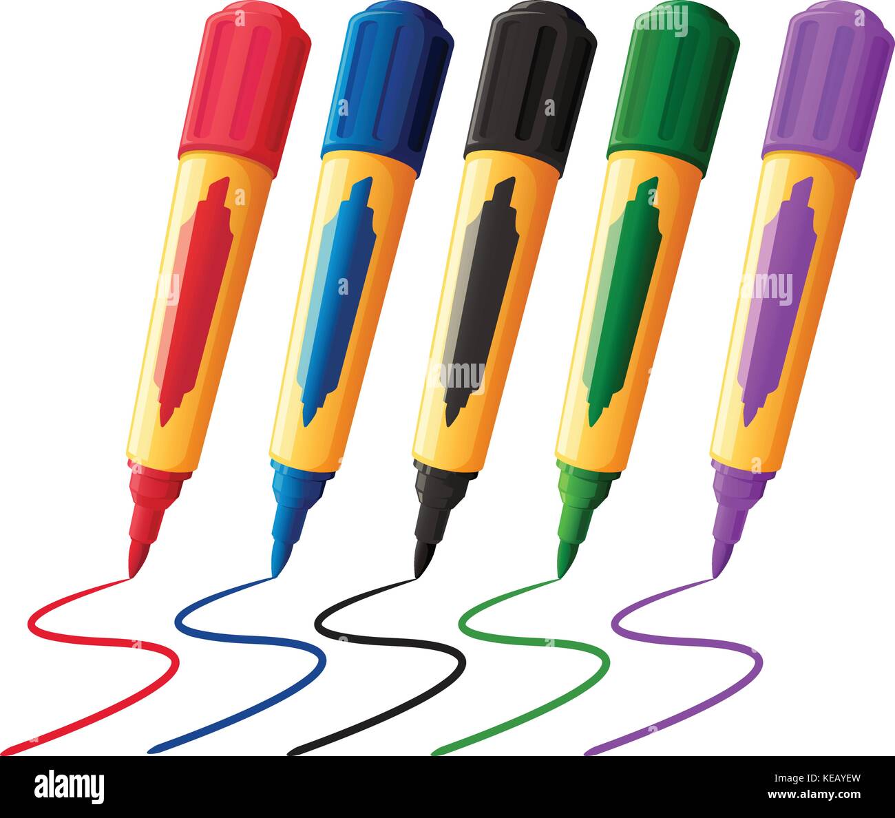 Magic markers Stock Vector Images - Alamy