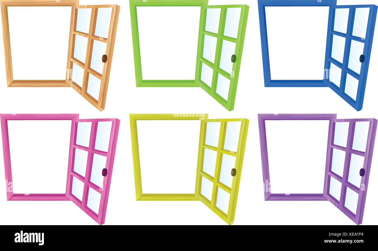 Windows with frames Stock Vector Images - Alamy