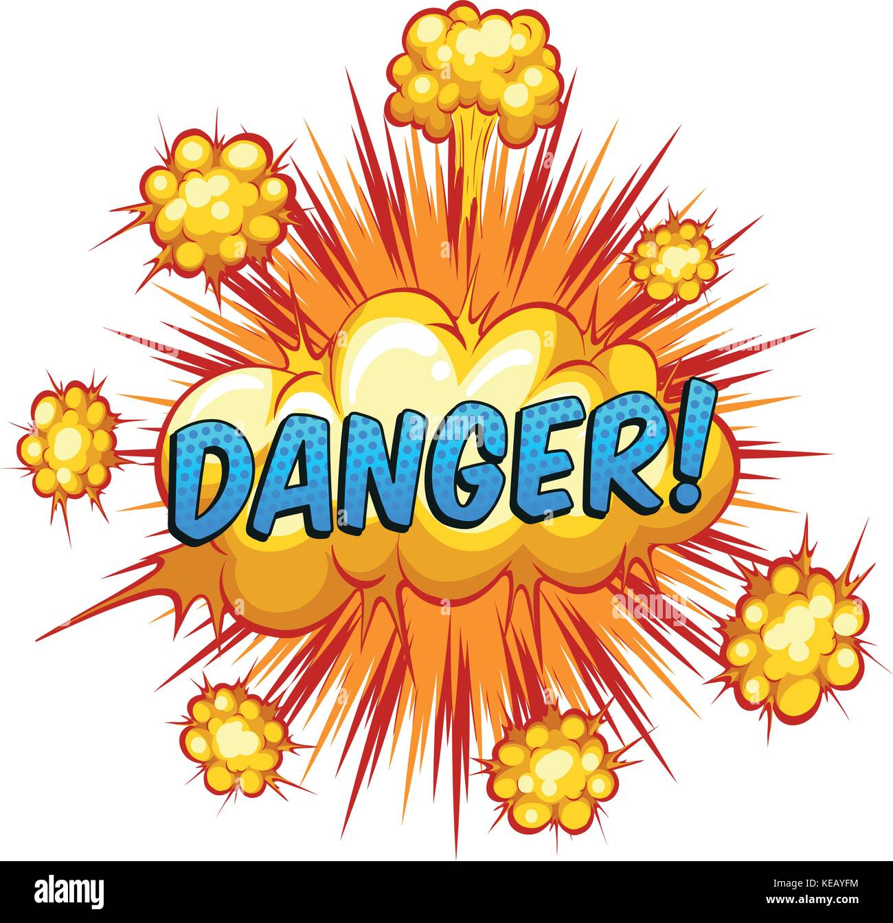 Word 'danger' with cloud explosion background Stock Vector Image & Art ...
