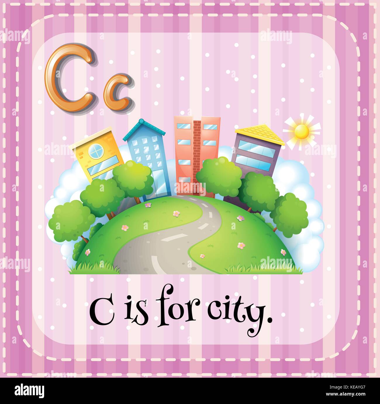 Alphabet C is for city Stock Vector Image & Art - Alamy