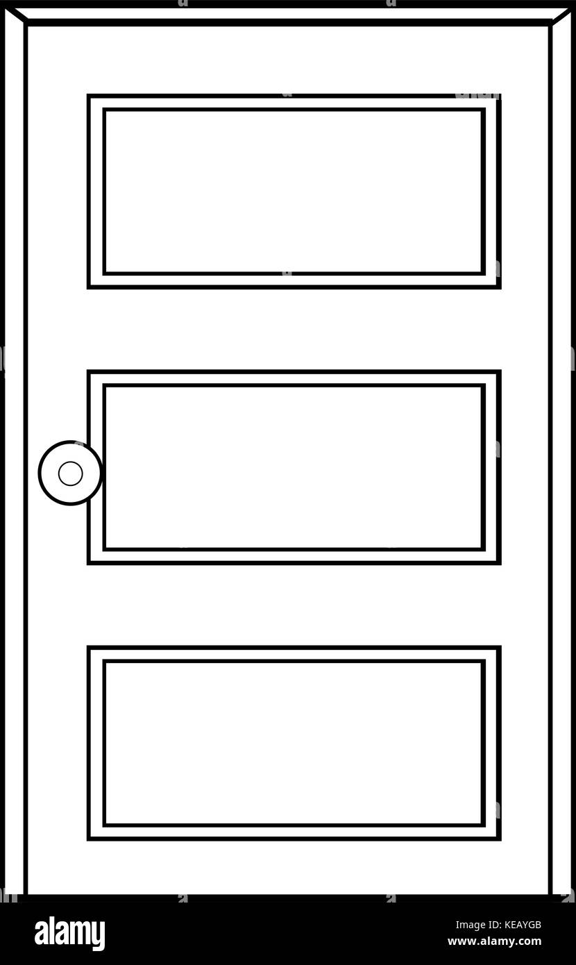 Close up wooden door with simple design Stock Vector Image & Art - Alamy