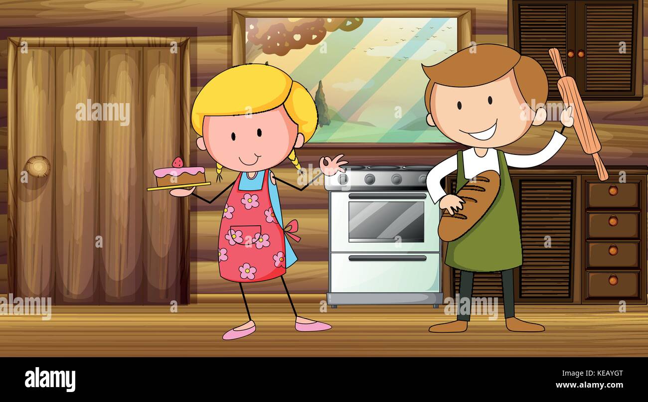 Home leisure kitchen Stock Vector Images - Alamy