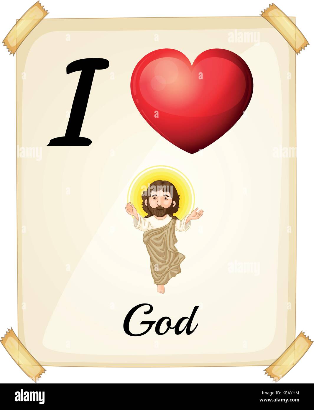 Illustration of I love God sign Stock Vector Image & Art - Alamy