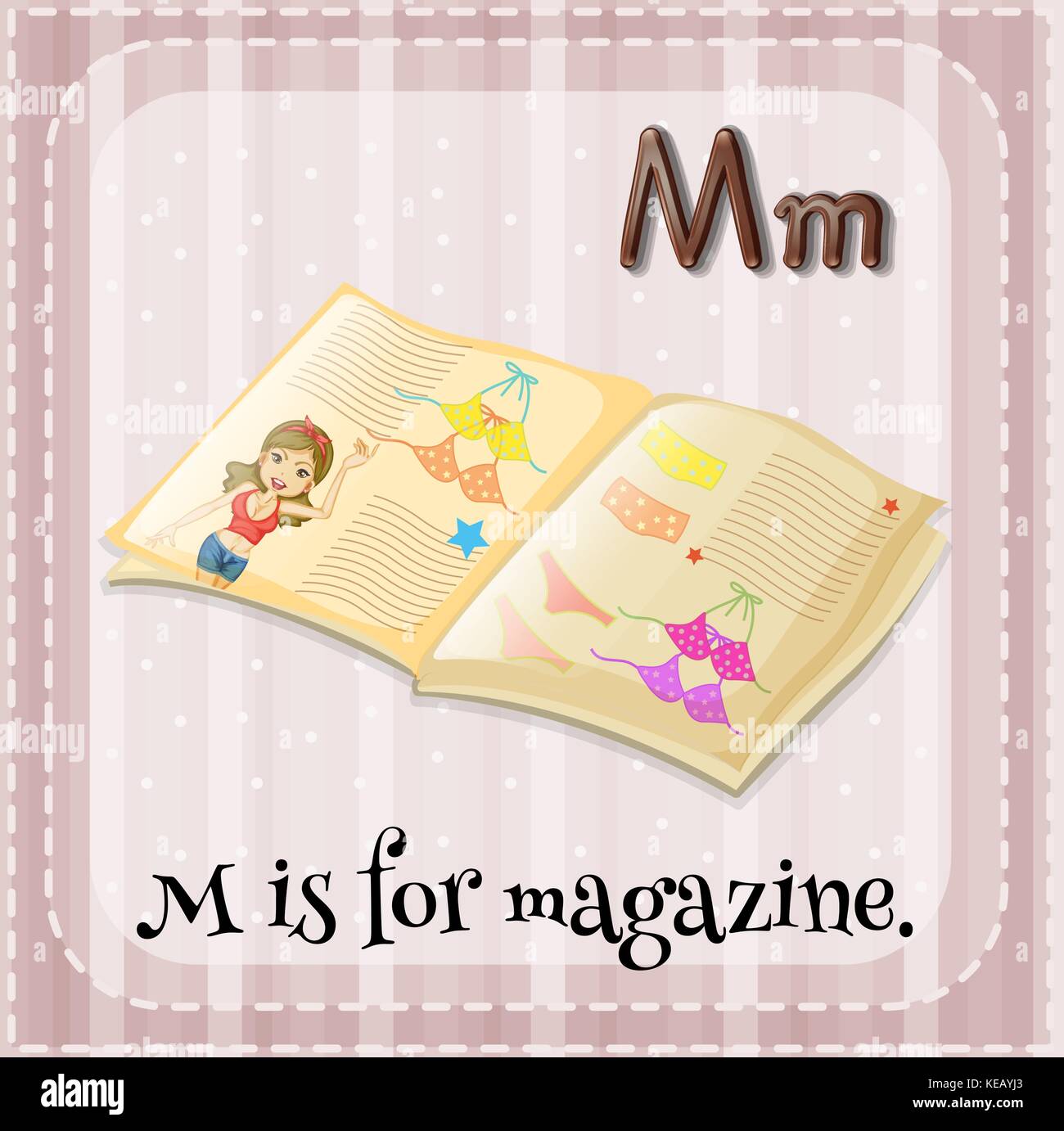 Flash card letter M is for magazine Stock Vector Image & Art - Alamy