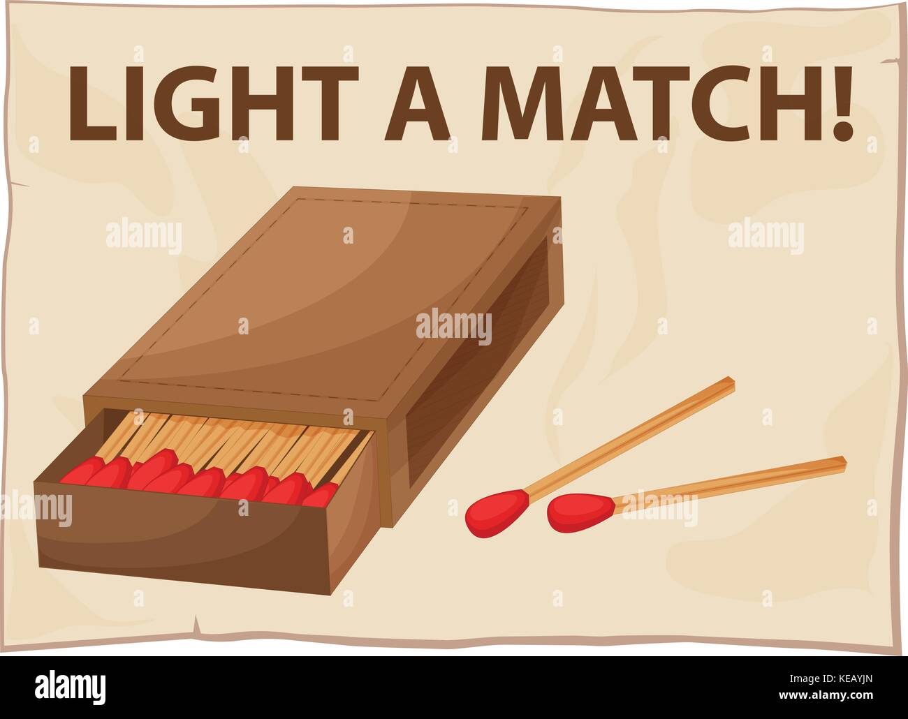 Box of matches on white Stock Vector Images - Alamy