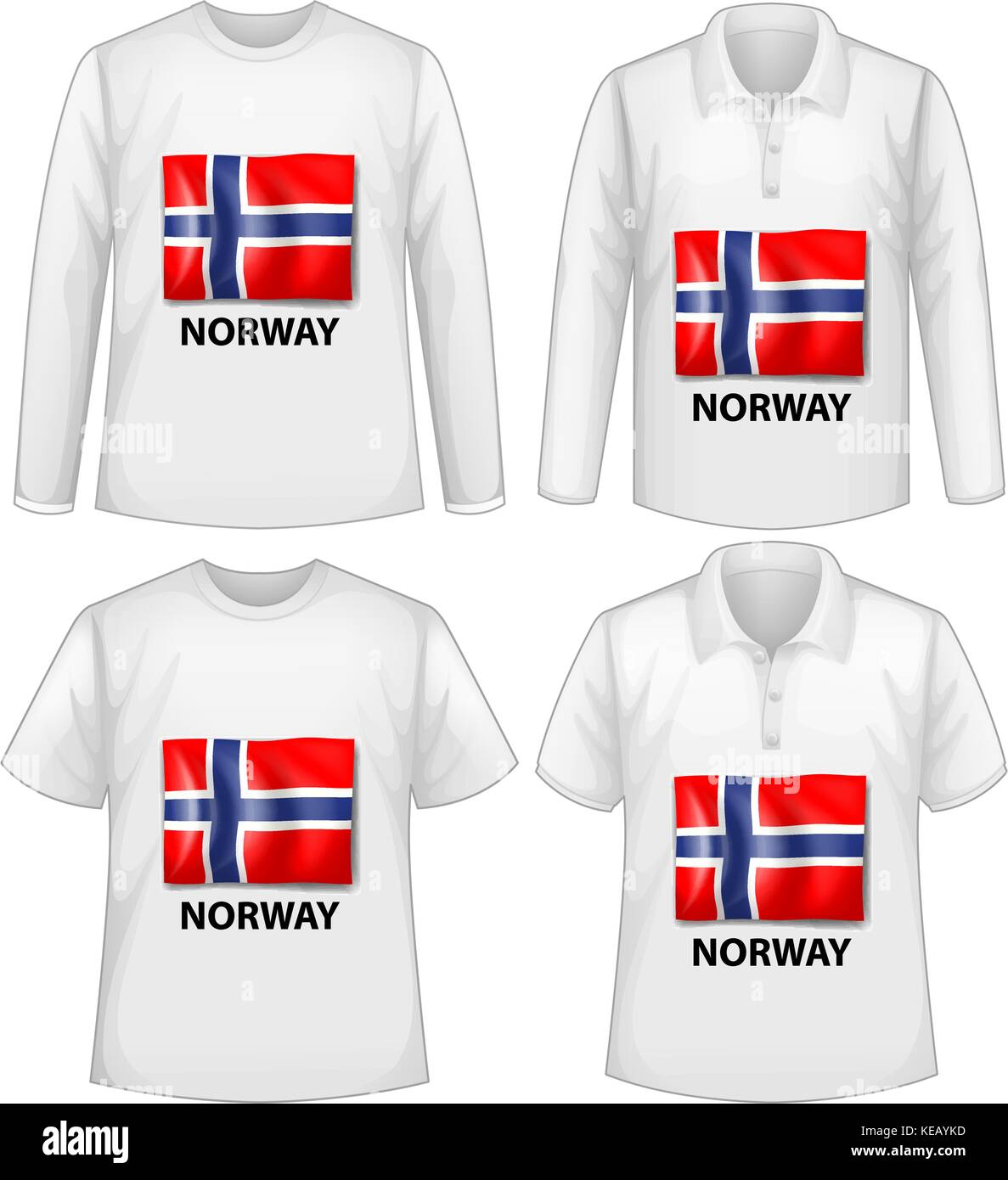 Norway flag set on Stock Vector Images - Alamy