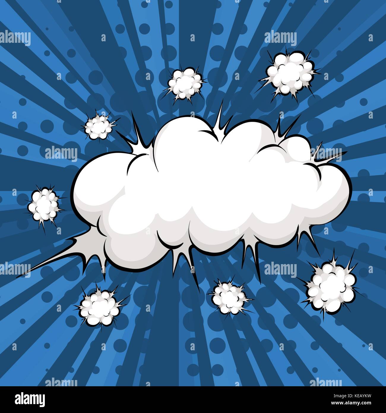 Cloud explosion with blue background Stock Vector Image & Art - Alamy