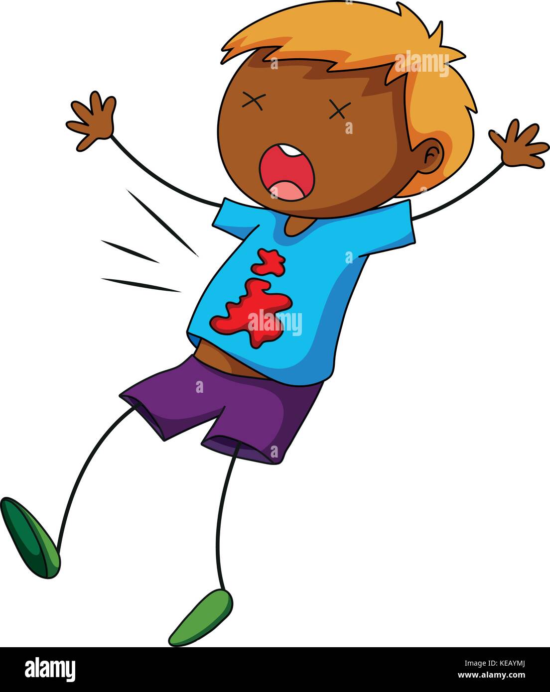 Close up boy got shot by a paintball Stock Vector Image & Art - Alamy