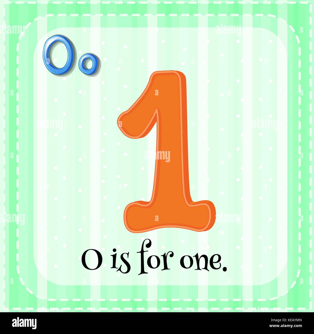 Flashcard letter o is for one Stock Vector Image & Art - Alamy