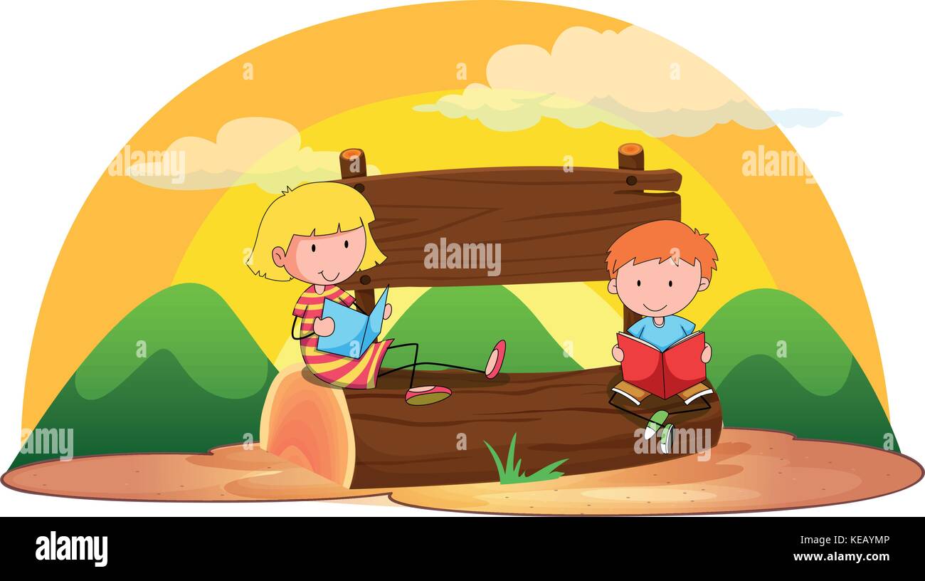 Sunset log Stock Vector Images - Alamy