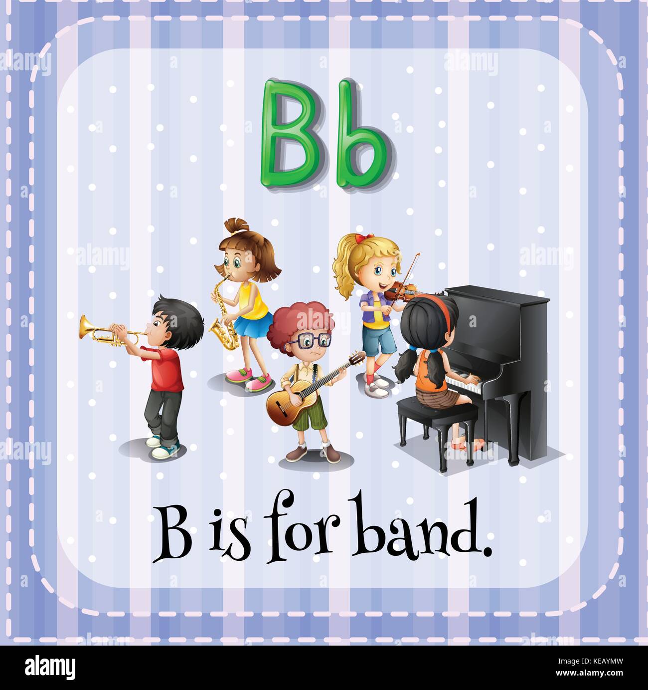 Group children music band Stock Vector Images - Alamy