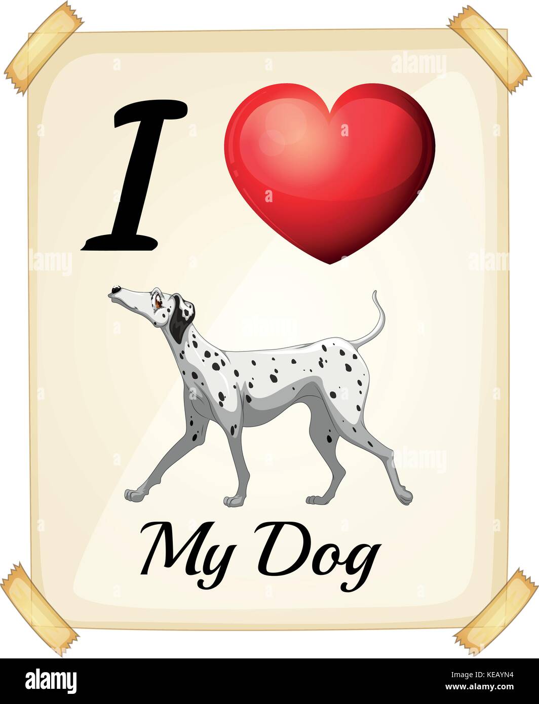 I love my dog sign Stock Vector Image & Art - Alamy