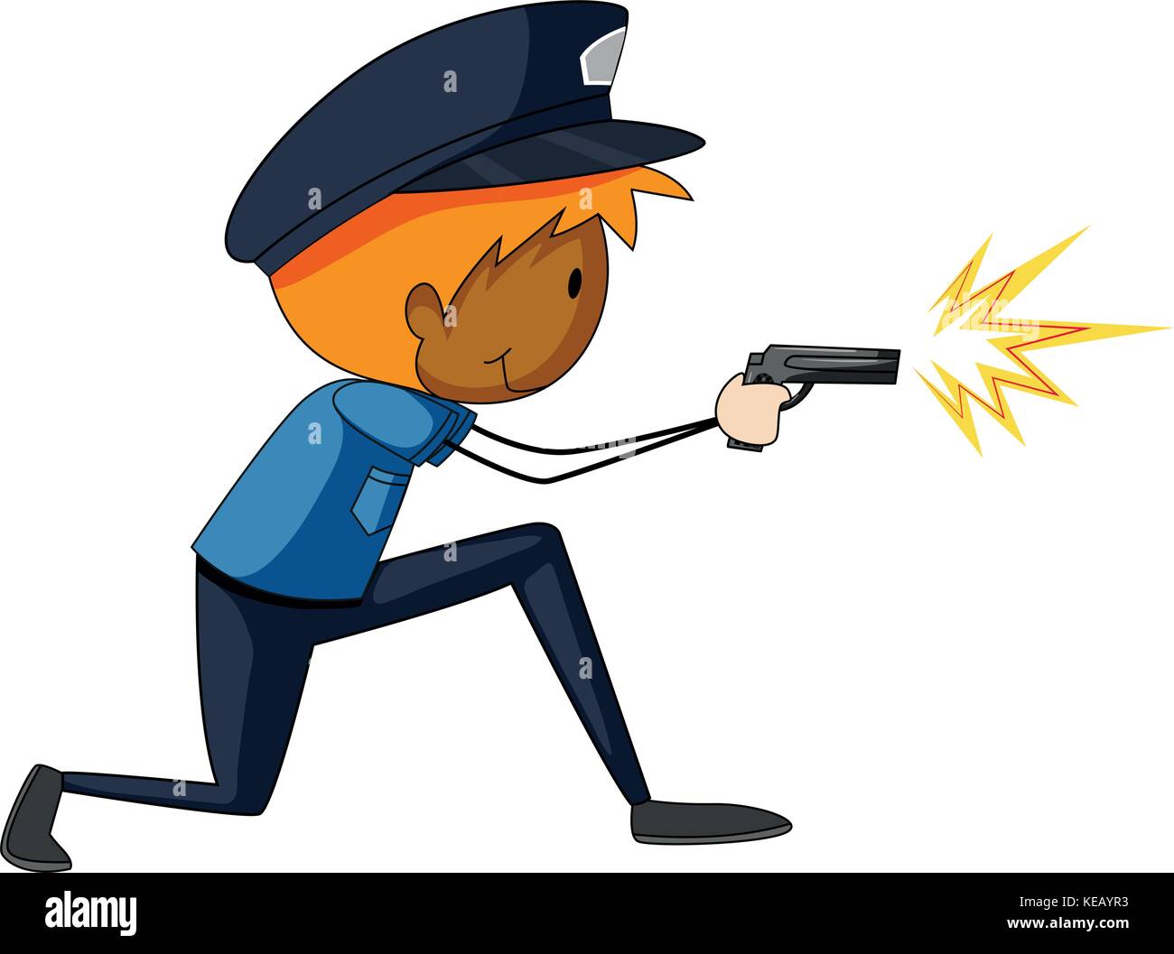 Policeman weapon gun Stock Vector Images - Alamy