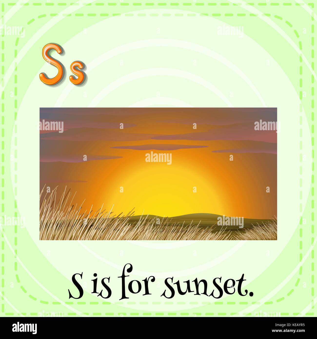 English sunset Stock Vector Images - Alamy