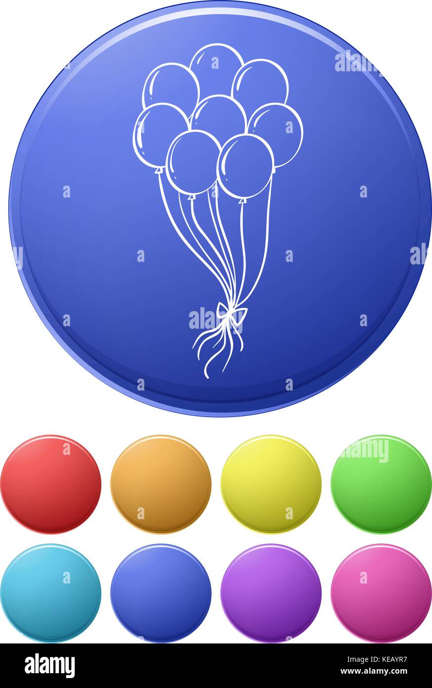 color icons of balloons Stock Vector Image & Art - Alamy
