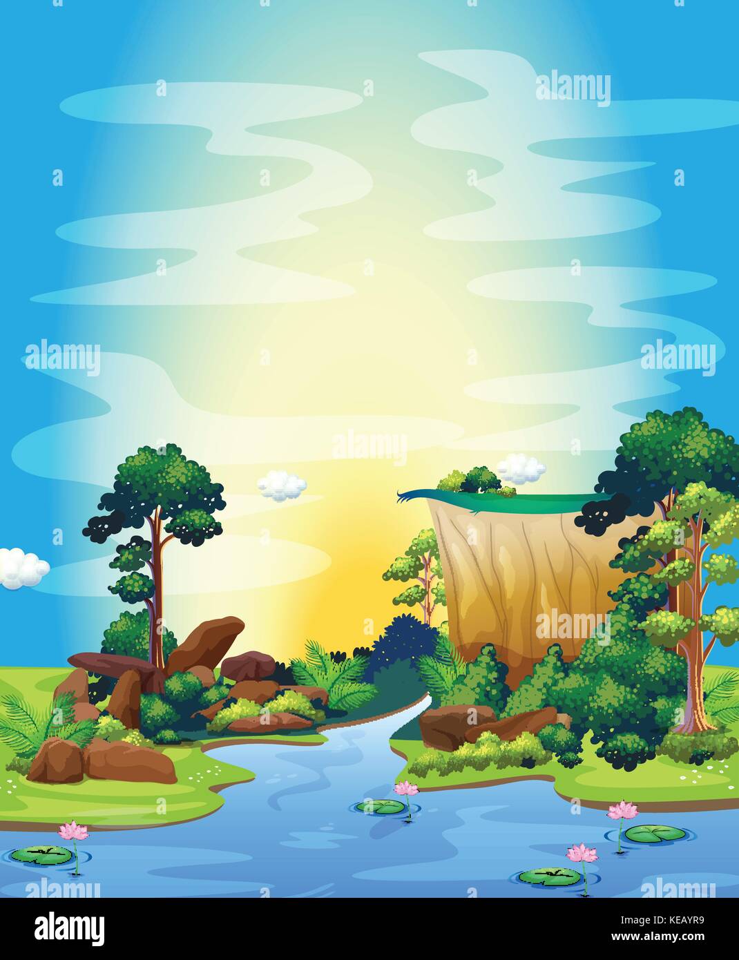 River bank habitat Stock Vector Images - Alamy