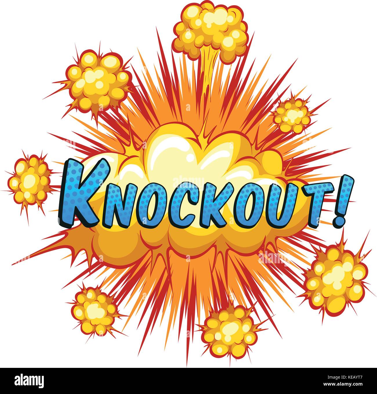 Knockout expression with cloud explosion background Stock Vector Image ...